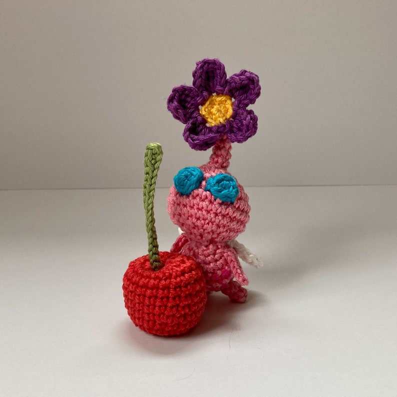 Pink Winged Pikmin With Cherry Crochet Pattern Amigurumi PDF - Etsy