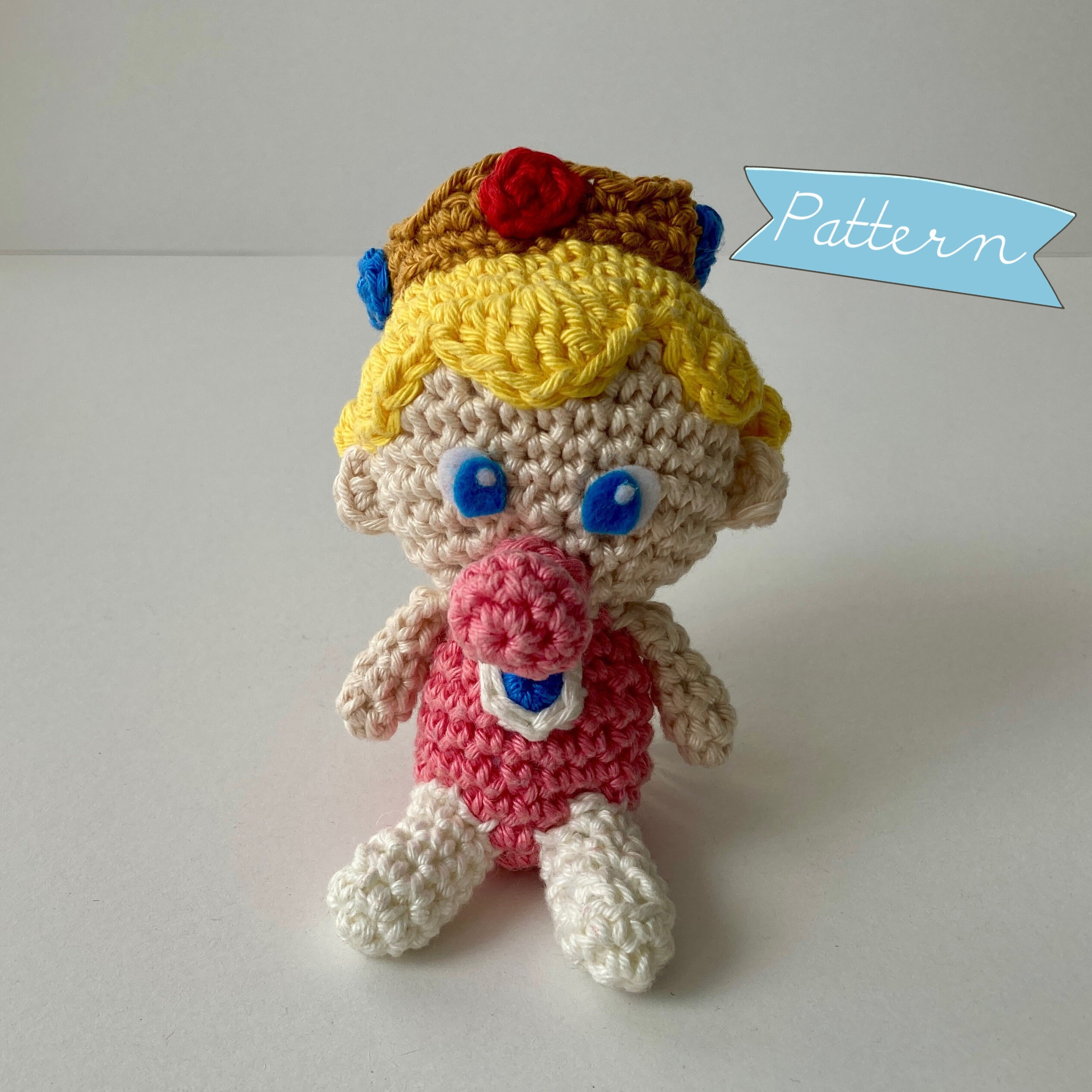 Baby Princess Peach Crochet Pattern Amigurumi PDF - Etsy