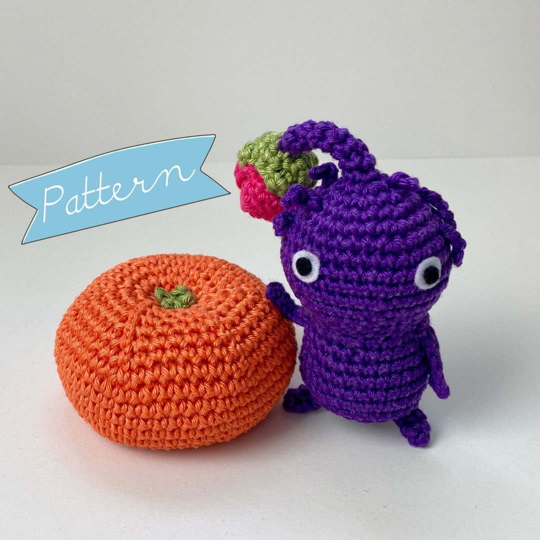 Purple Pikmin With Tangerine Crochet Pattern Amigurumi PDF - Etsy