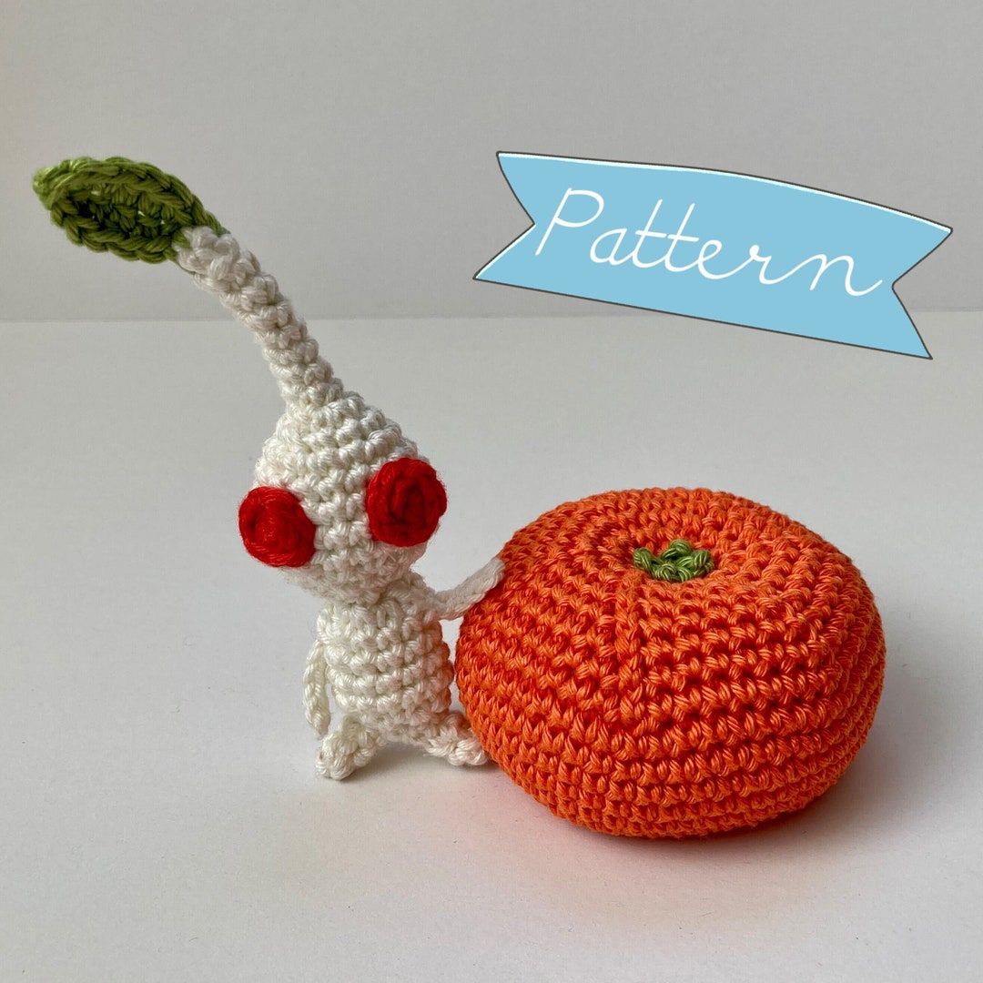 White Poison Pikmin With Tangerine Crochet Pattern Amigurumi PDF - Etsy