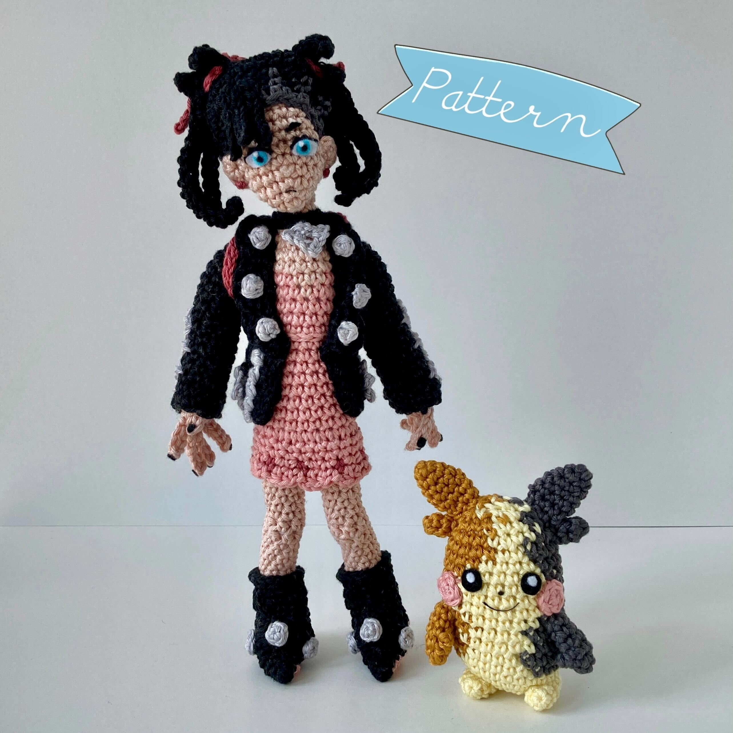 Marnie Pokémon Trainer and Morpeko Crochet Pattern Amigurumi PDF - Etsy