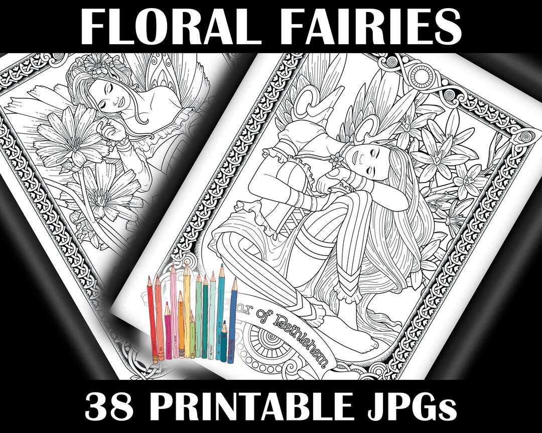 38 Flower Plant Fairy Coloring Pages Printable Elf Sprite Coloring ...