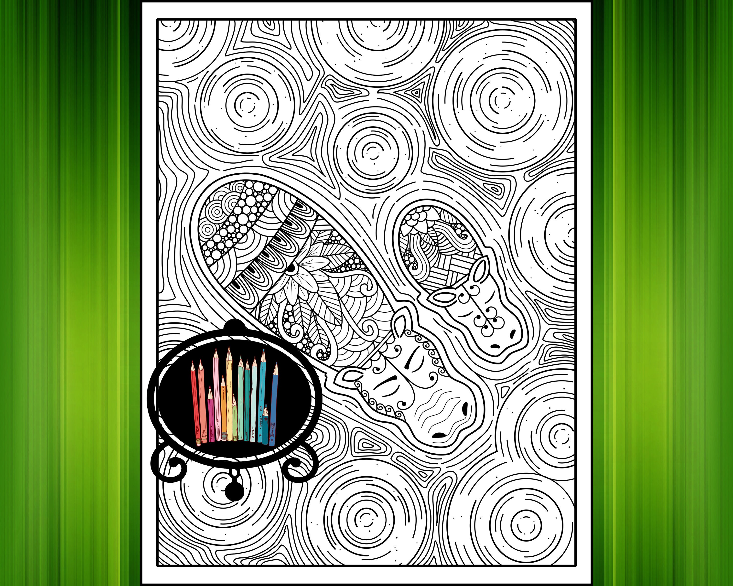 20 Zen Doodle Animals Coloring Pages, Zoo Zen Coloring, Flamingo Birds ...