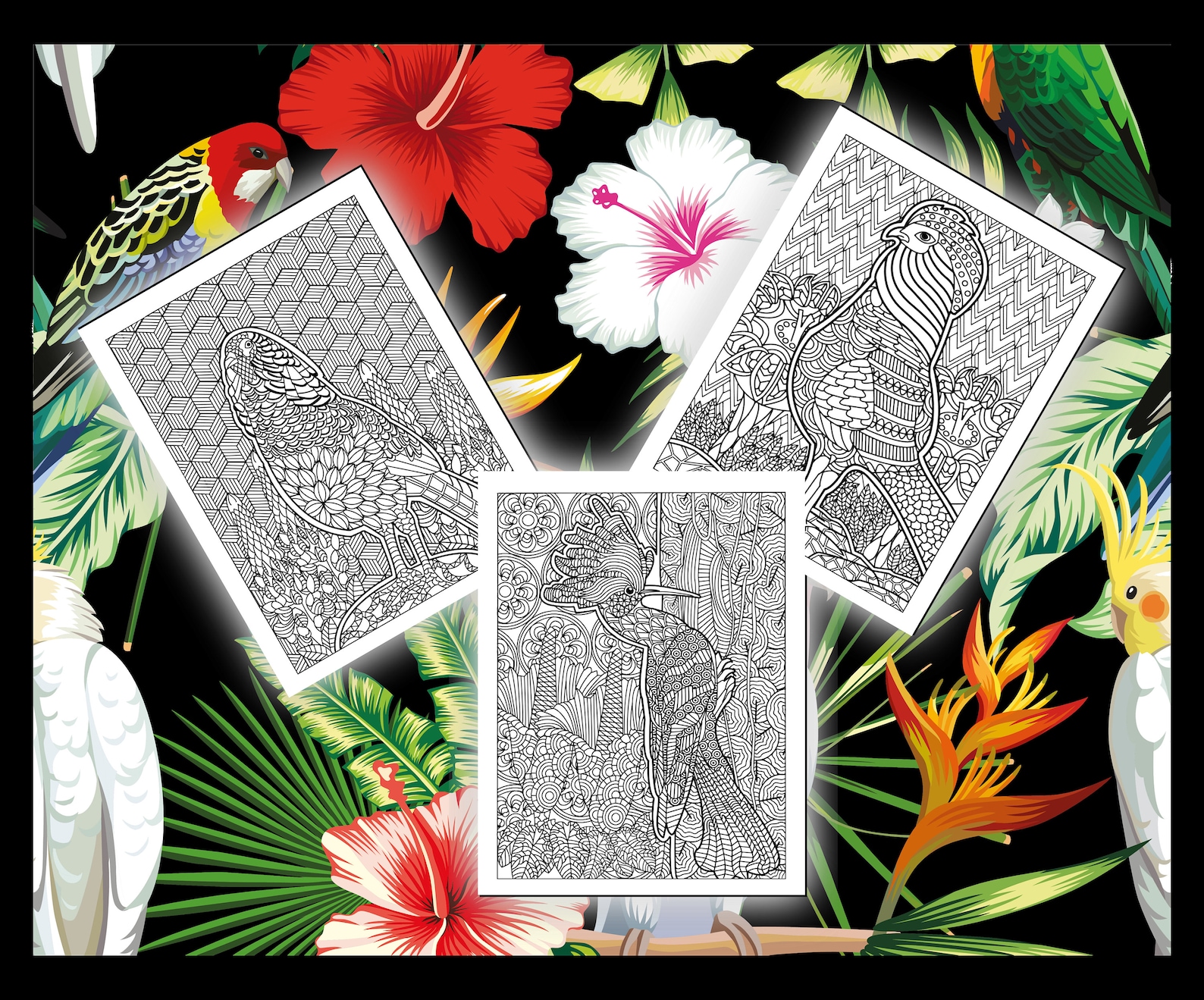 10 Zen Doodle Birds Coloring Pages - Floral and Plants Coloring Pages ...