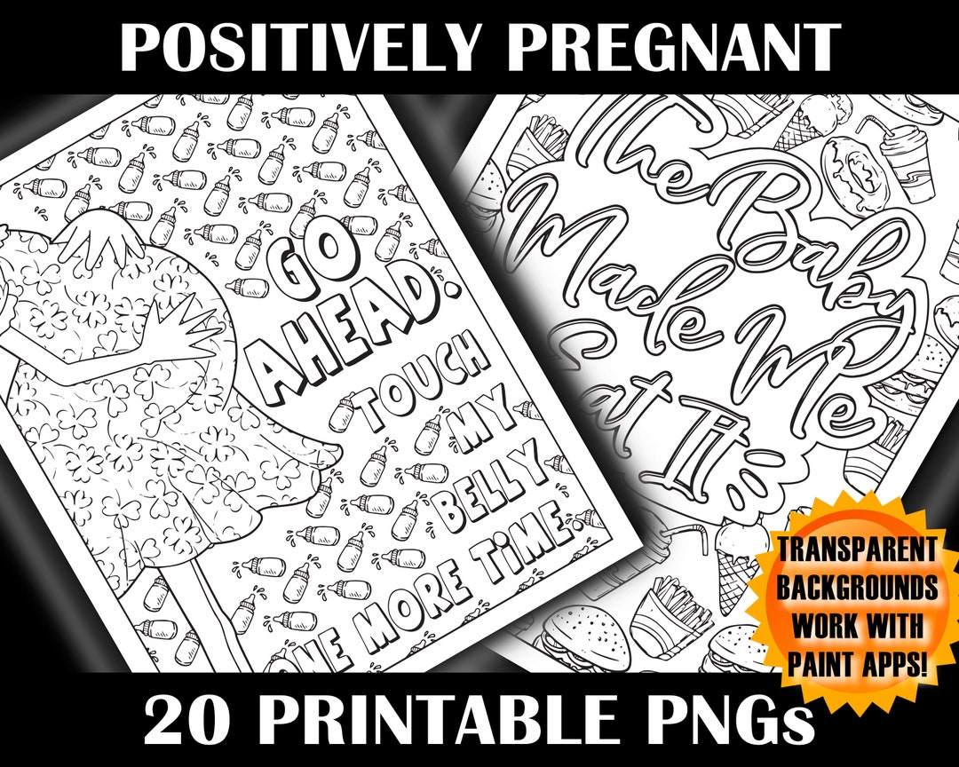 20 Pregnancy Coloring Pages, Baby Shower Coloring Sheets, Funny Baby ...