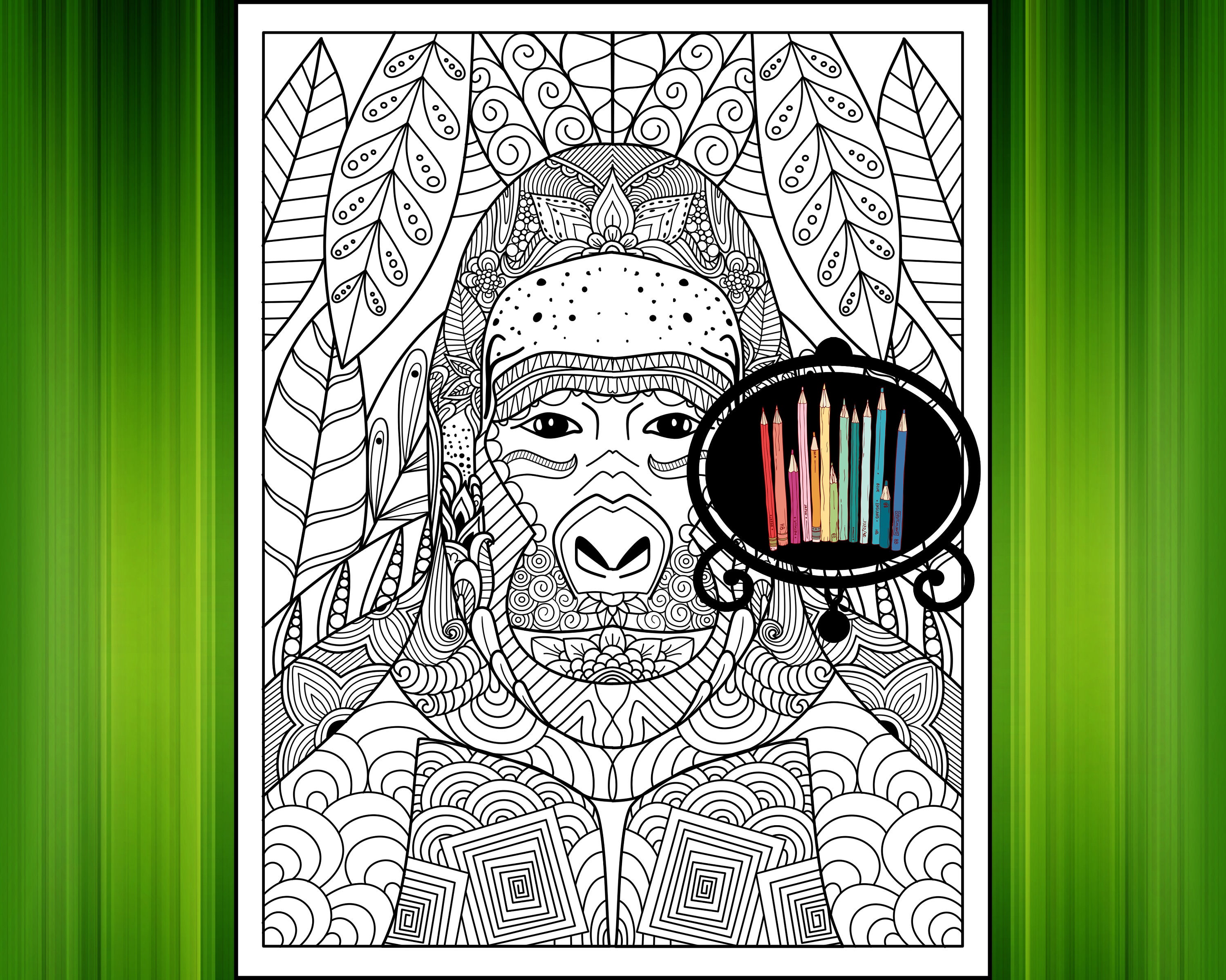 20 Zen Doodle Animals Coloring Pages, Zoo Zen Coloring, Flamingo Birds ...