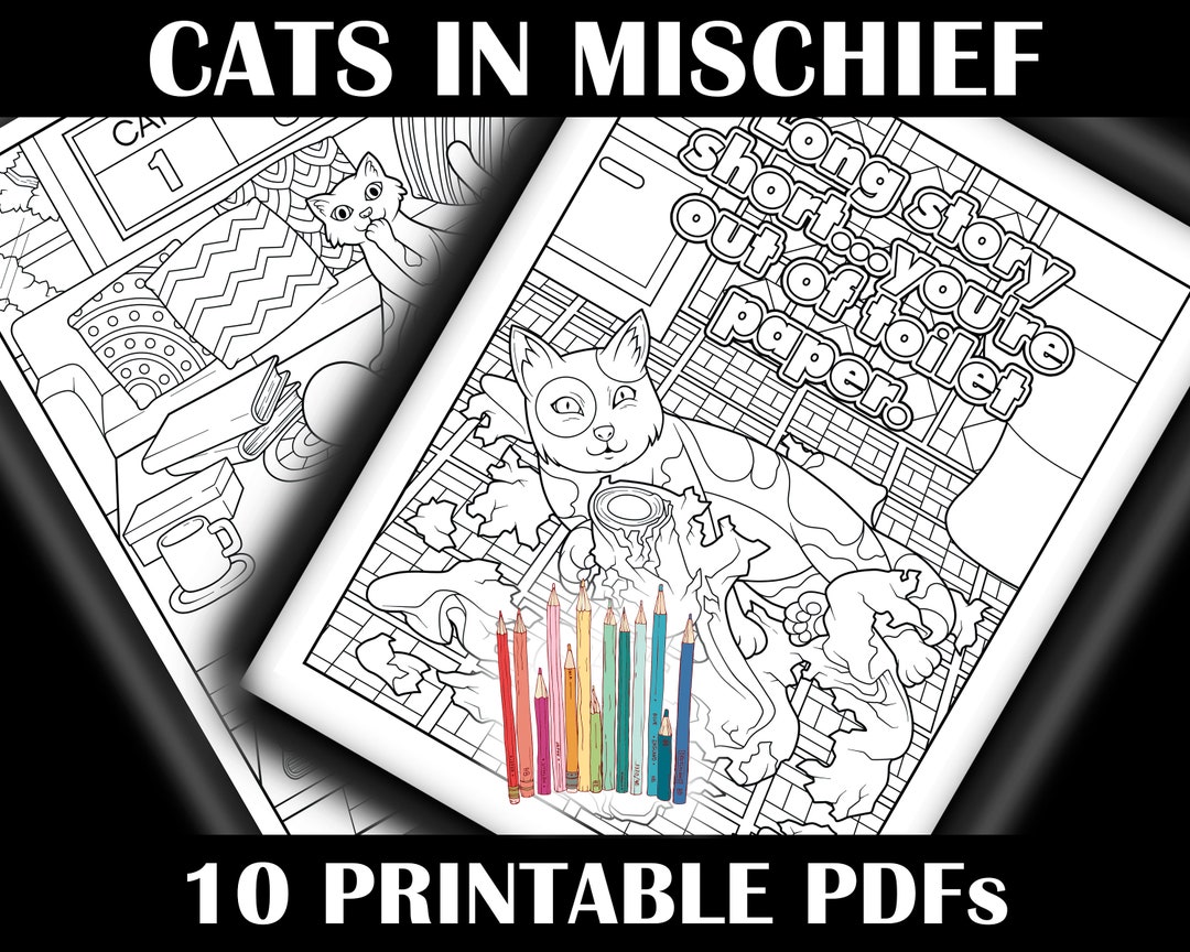 10 Cat Coloring Pages House Cat Coloring Pages Funny Cats Coloring ...