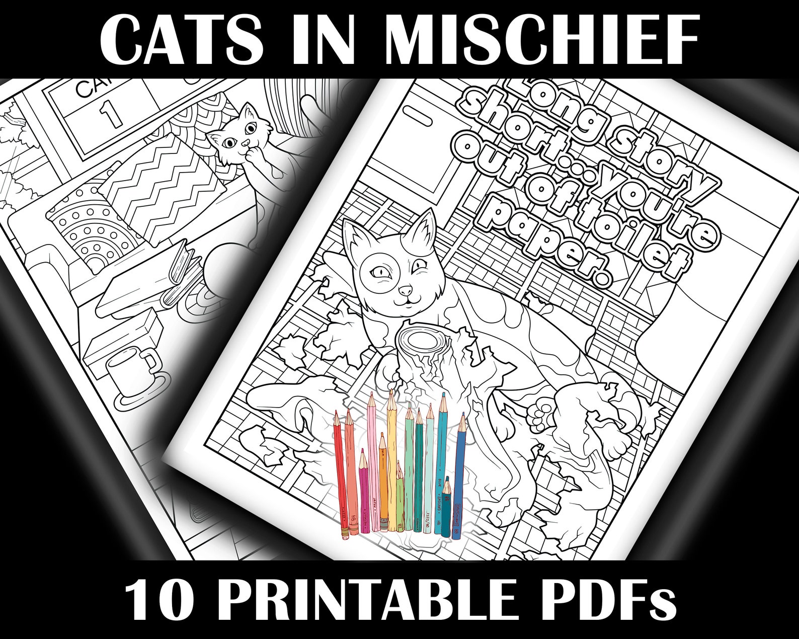 10 Cat Coloring Pages House Cat Coloring Pages Funny Cats Coloring ...