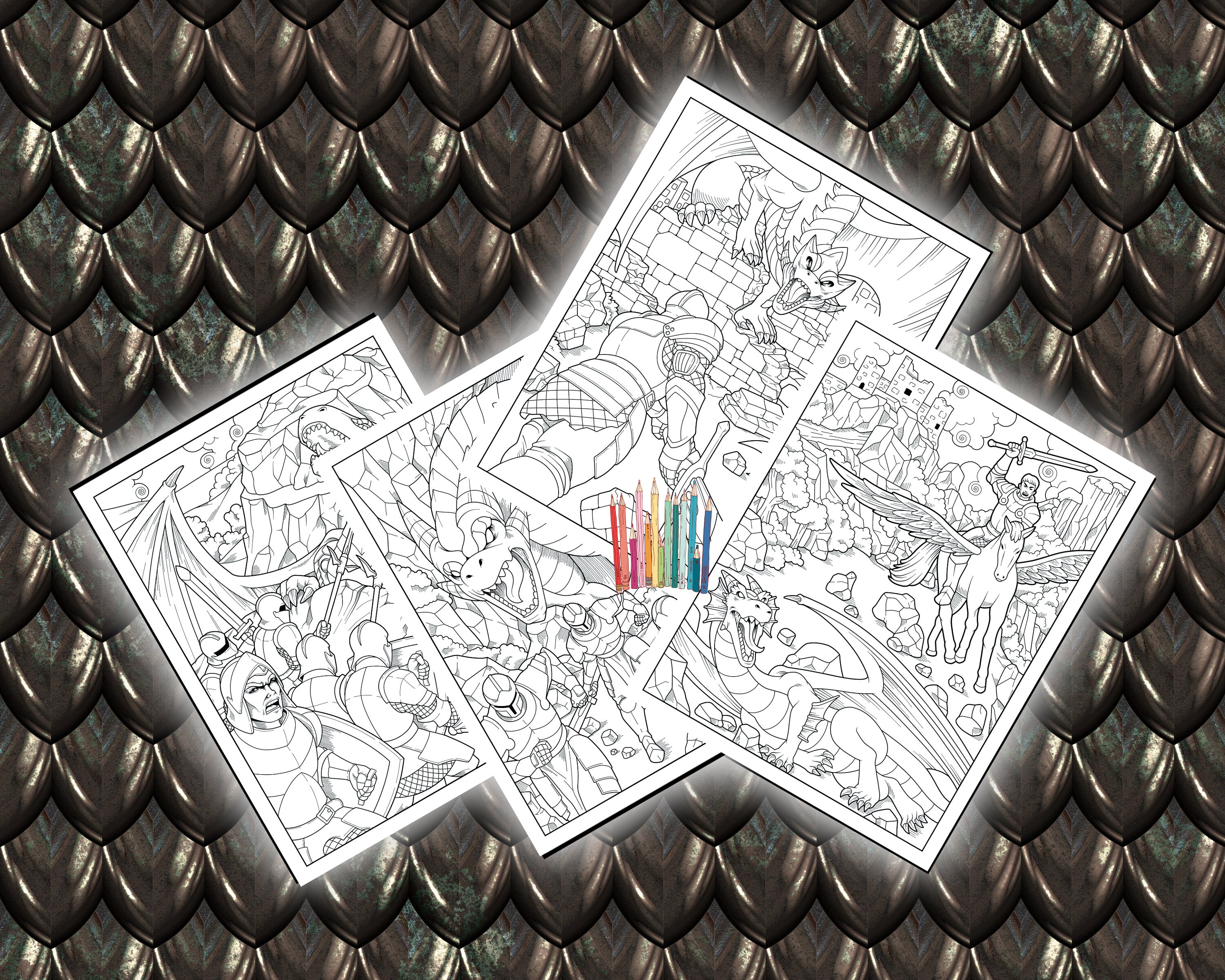 30 Dragon Coloring Pages Printable, Fantasy Coloring Pages for Teens ...