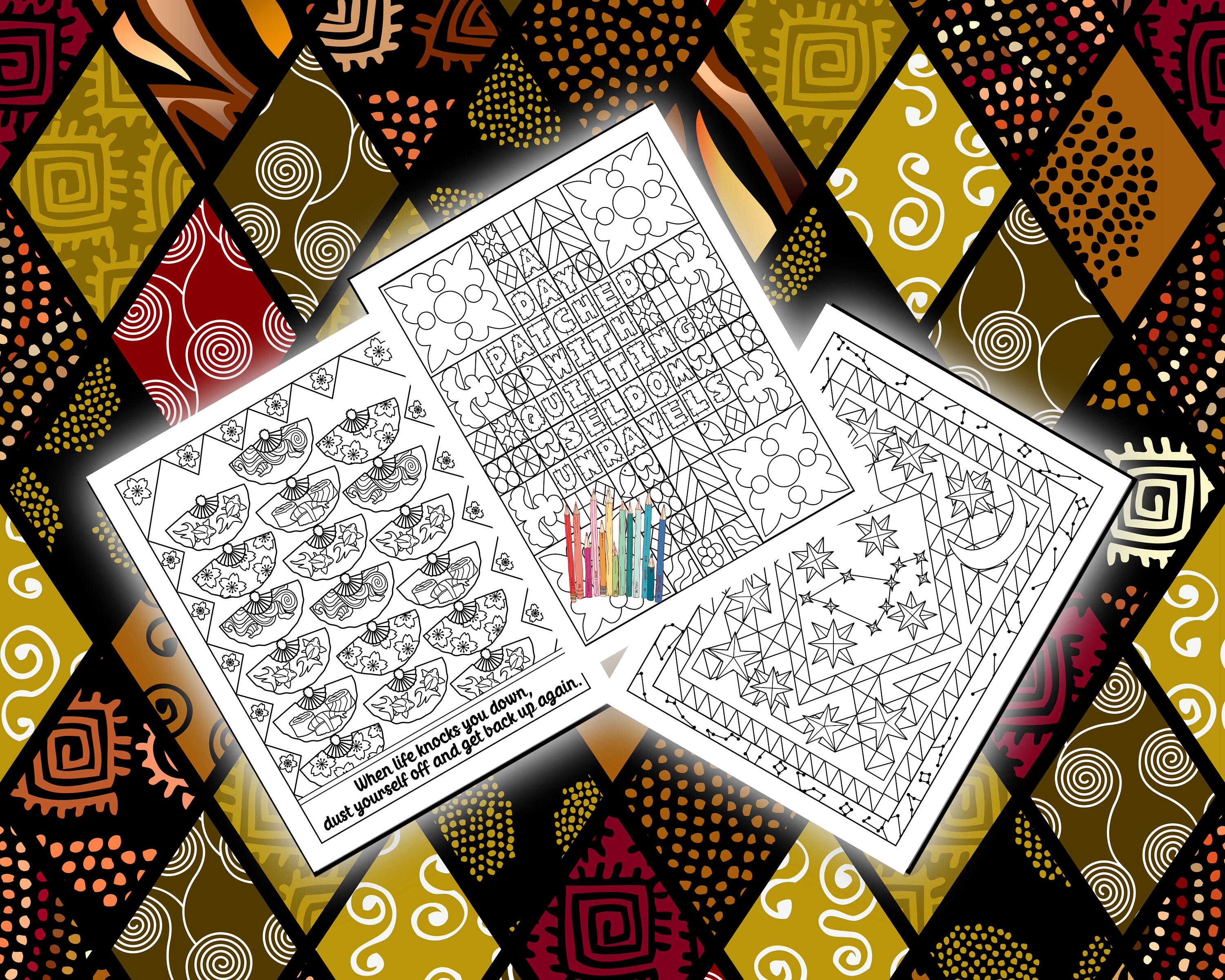 20 Geometric Coloring Pages Printable Jpgs - Pattern Coloring Pages ...