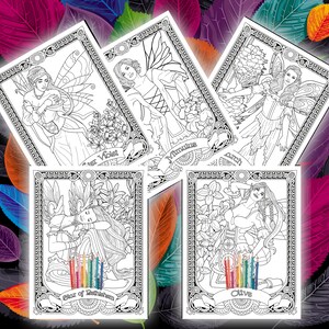 38 Flower Plant Fairy Coloring Pages Printable Elf Sprite - Etsy