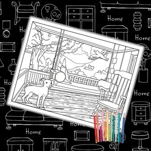 10 Rooms Interior Coloring Pages House Interior Coloring Interior Rooms ...