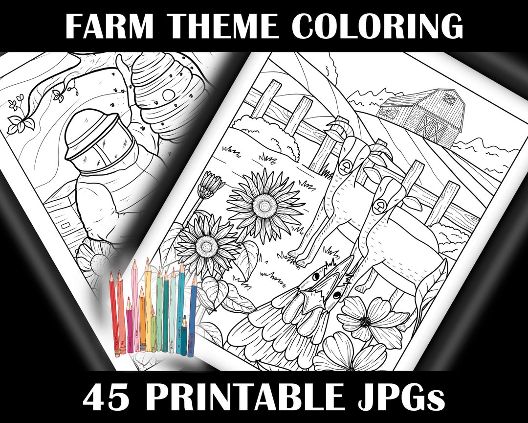 45 Farm Coloring Pages Animals Coloring Pages PRINTABLE Outdoor ...