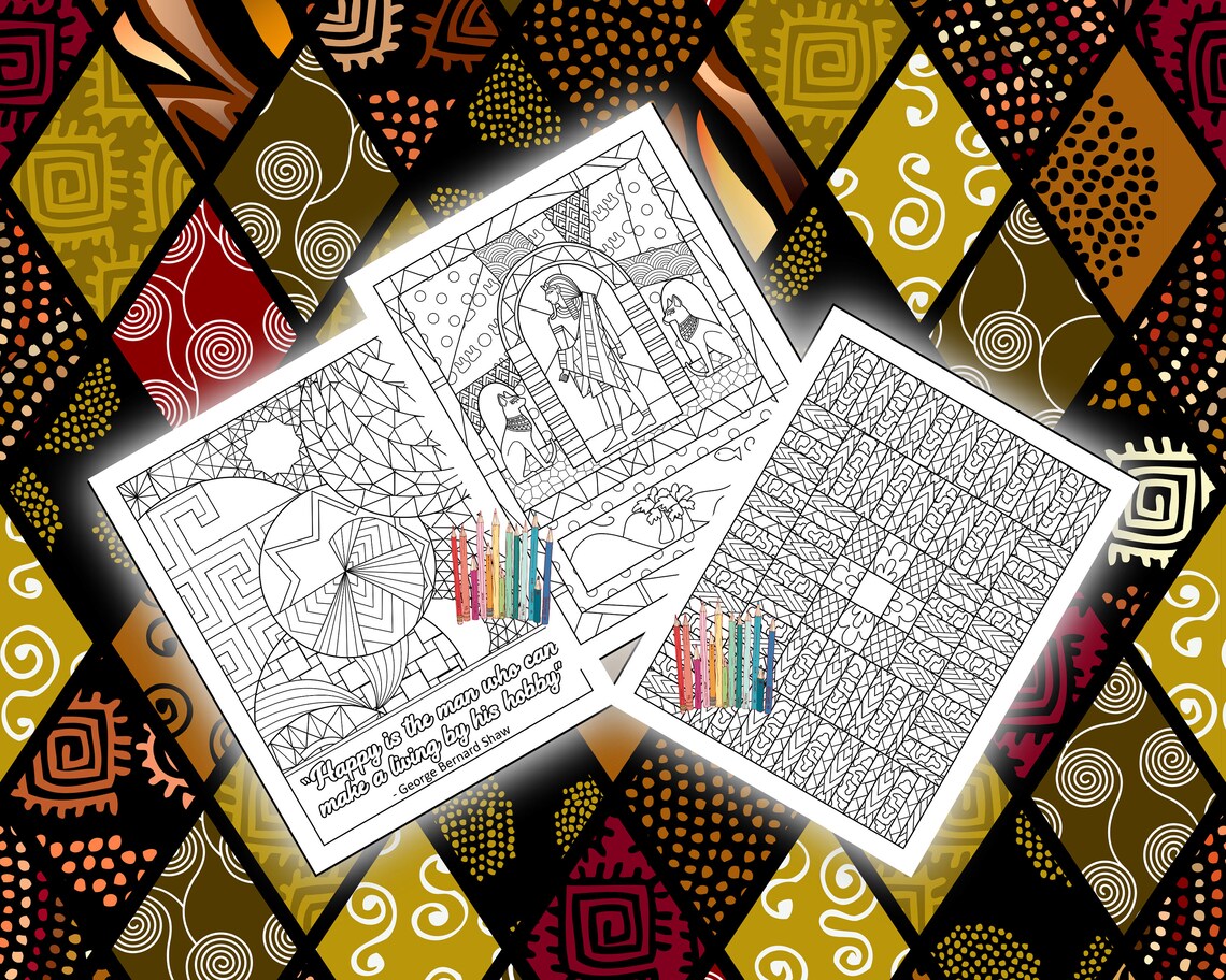 20 Geometric Coloring Pages Printable Jpgs - Pattern Coloring Pages ...
