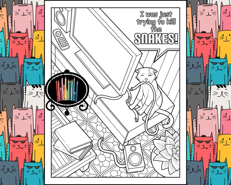 10 Cat Coloring Pages House Cat Coloring Pages Funny Cats Coloring ...