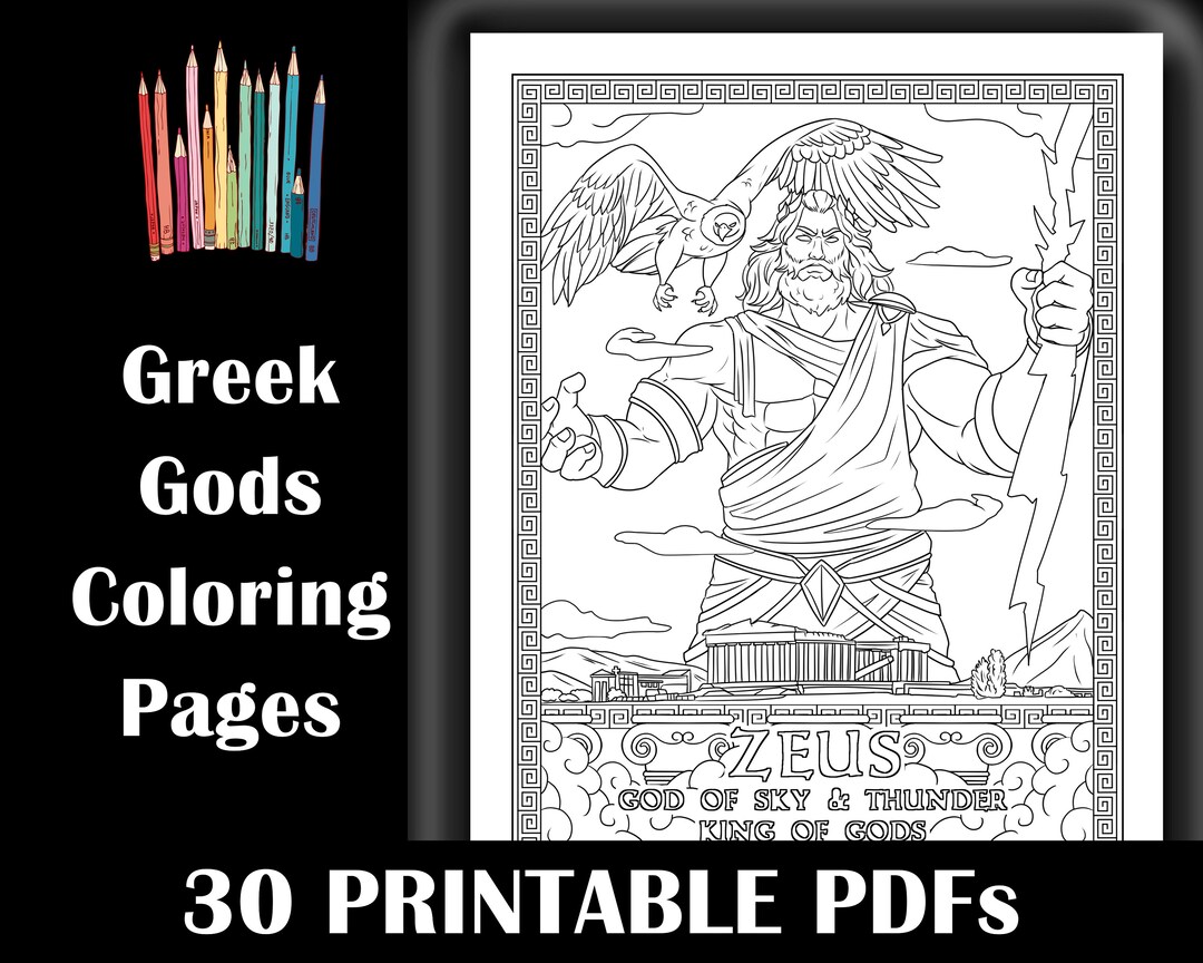 30 Greek God Coloring Pages Printable Men Coloring Pages - Etsy