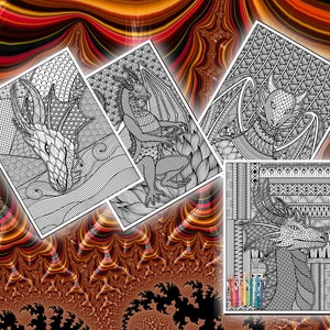 10 Zentangle Dragon Coloring Page, Dragon Zentangle Coloring Sheets ...