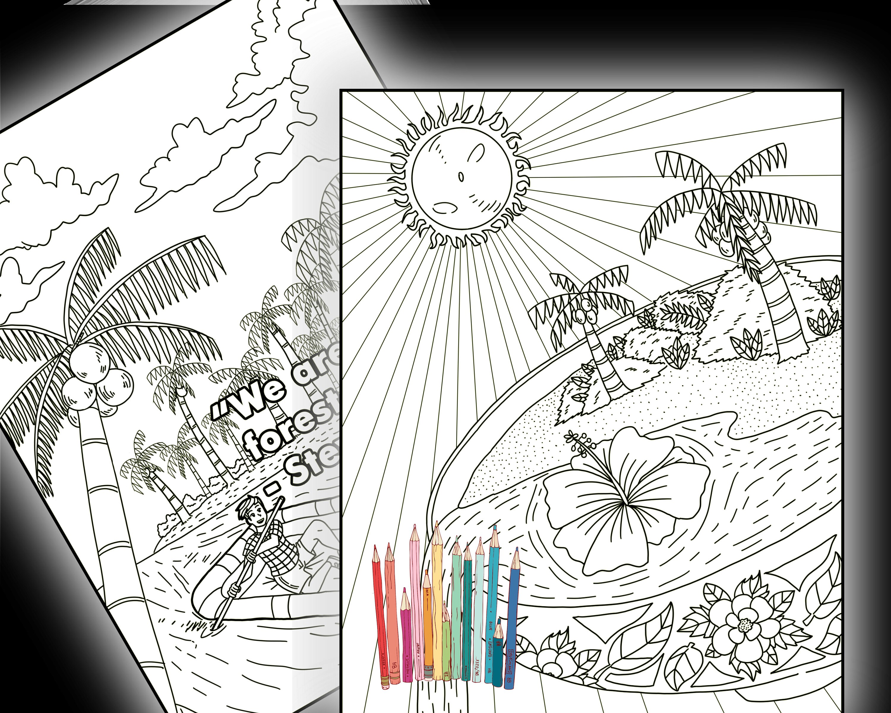 30 Tropical Coloring Pages Beach Coloring Pages Hawaii Coloring Pages ...
