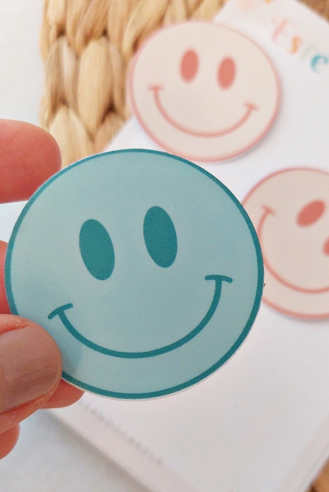 Smiley Face Emoji Sticker / Vinyl Sticker / Waterproof Sticker ...