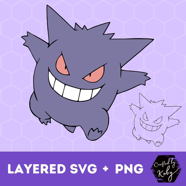 Gengar Svg - Etsy
