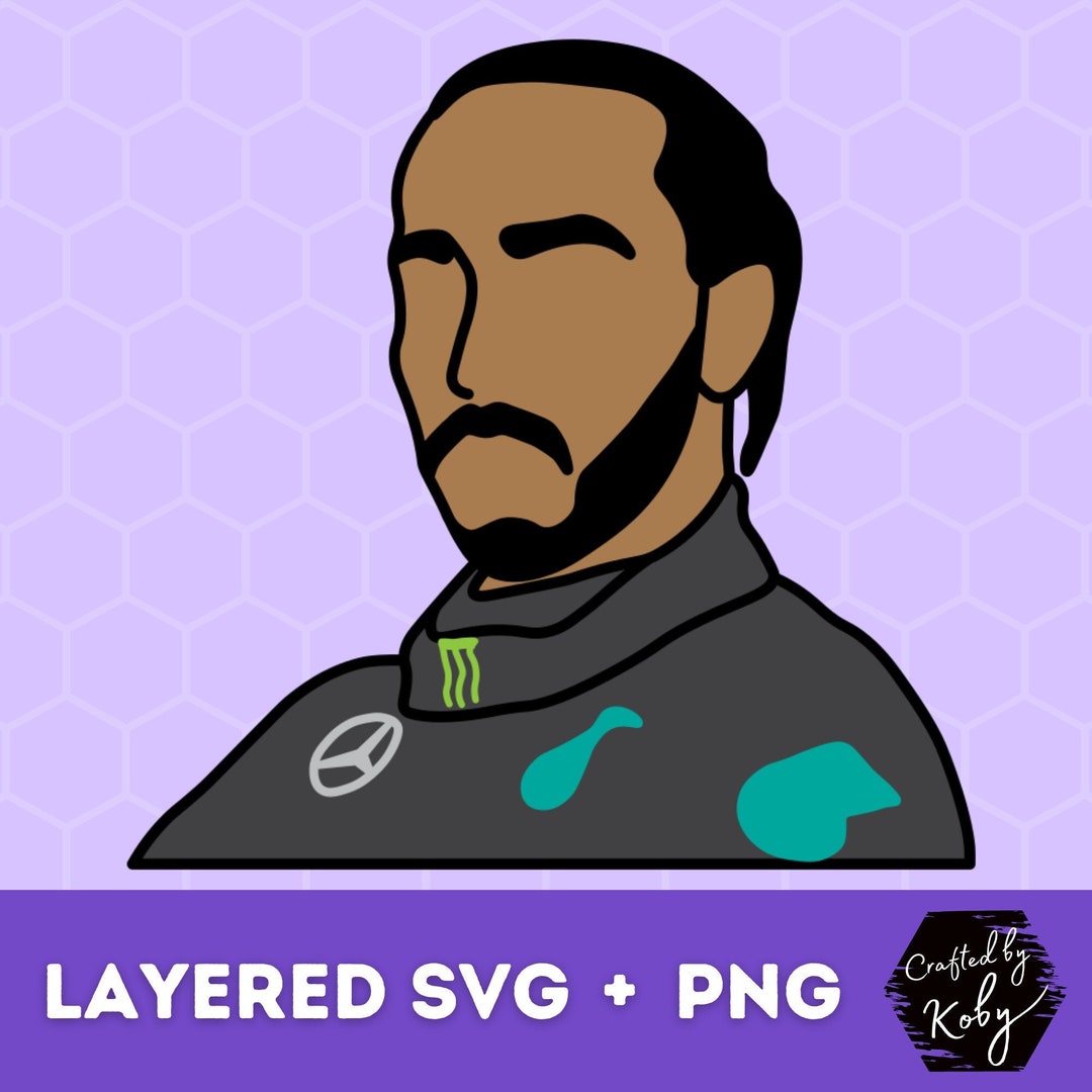 Lewis Hamilton Formula 1 SVG + PNG, Cricut Design Instant Download ...
