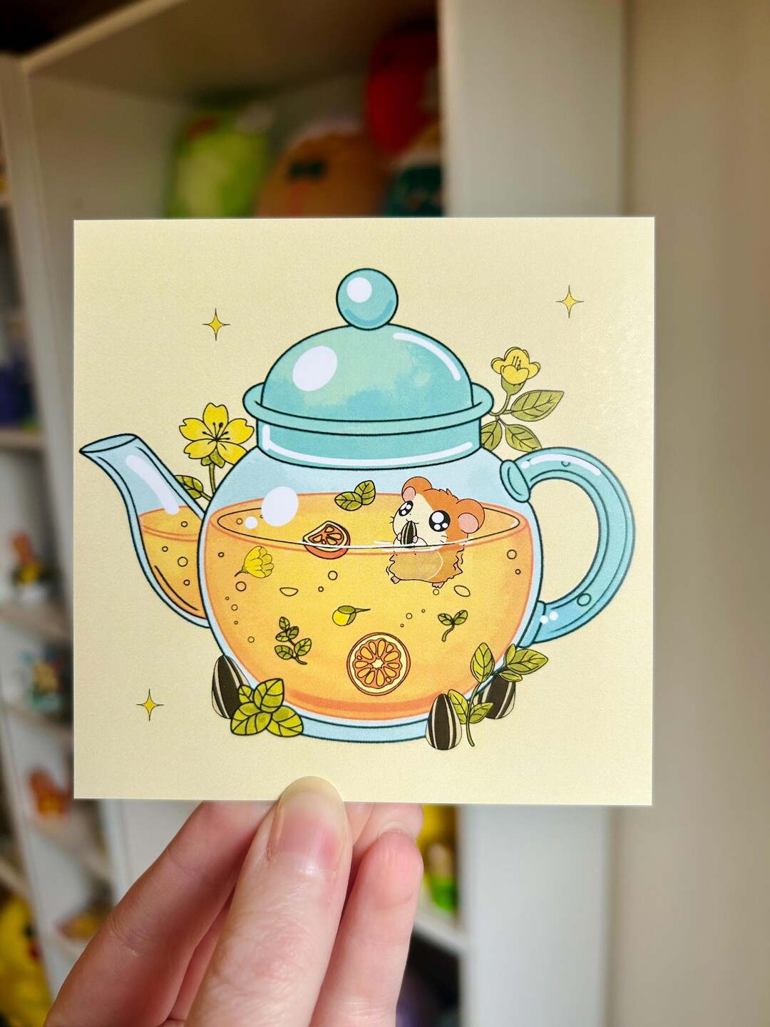 Hamtaro Teapot Print - Etsy