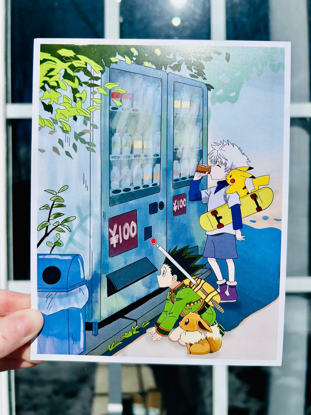 Best Friends at a Vending Machine Anime Print - Etsy