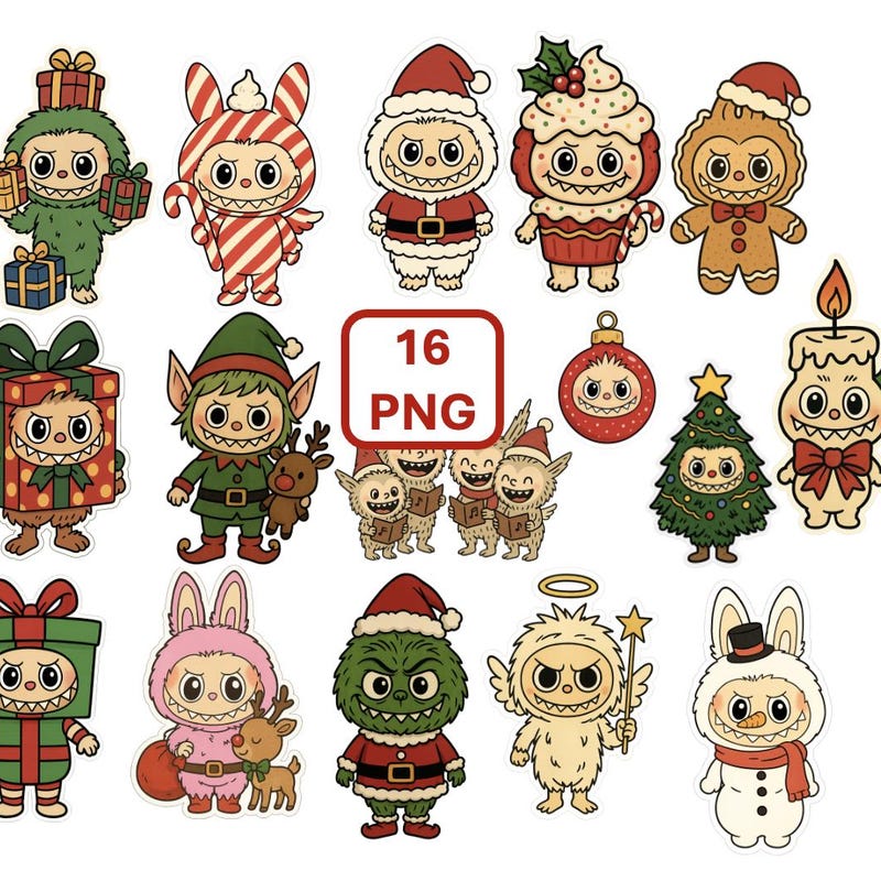 Labubu Christmas Set - Etsy