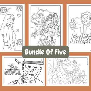 Fallout TV Series Colouring Page Bundle Fallout Game Inspired Coloring ...