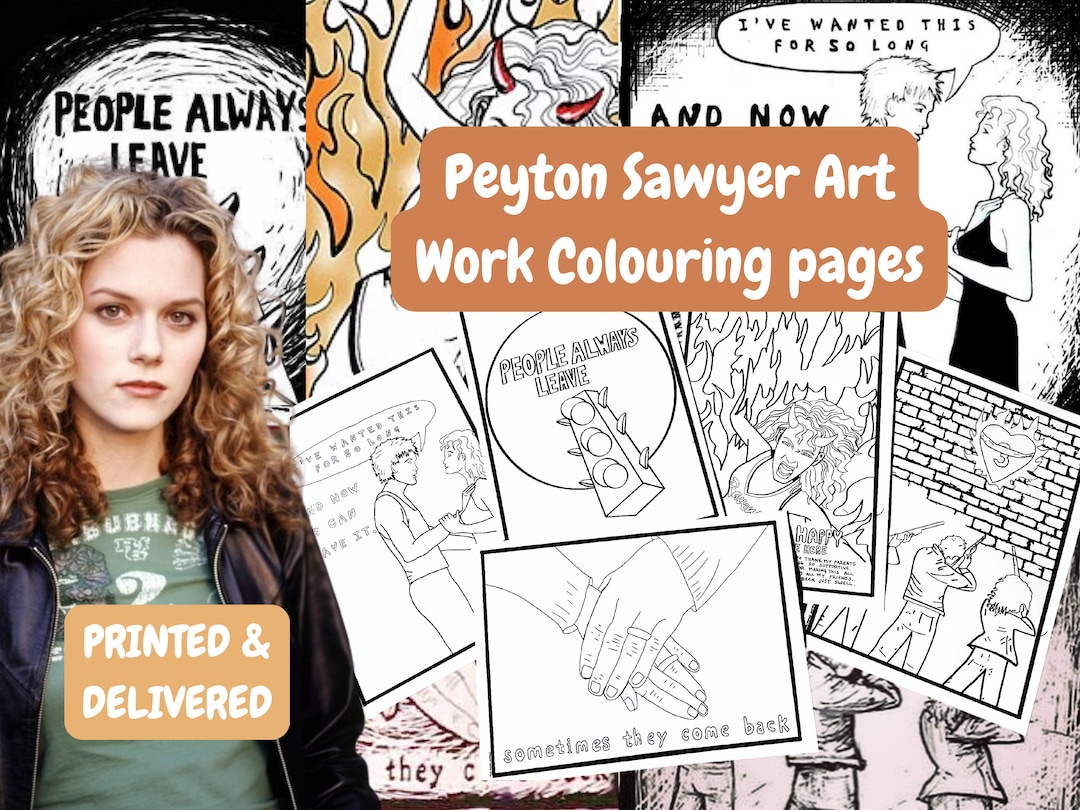 Peyton Sawyer Art Work Colouring Page Bundle One Tree Hill Inspired ...