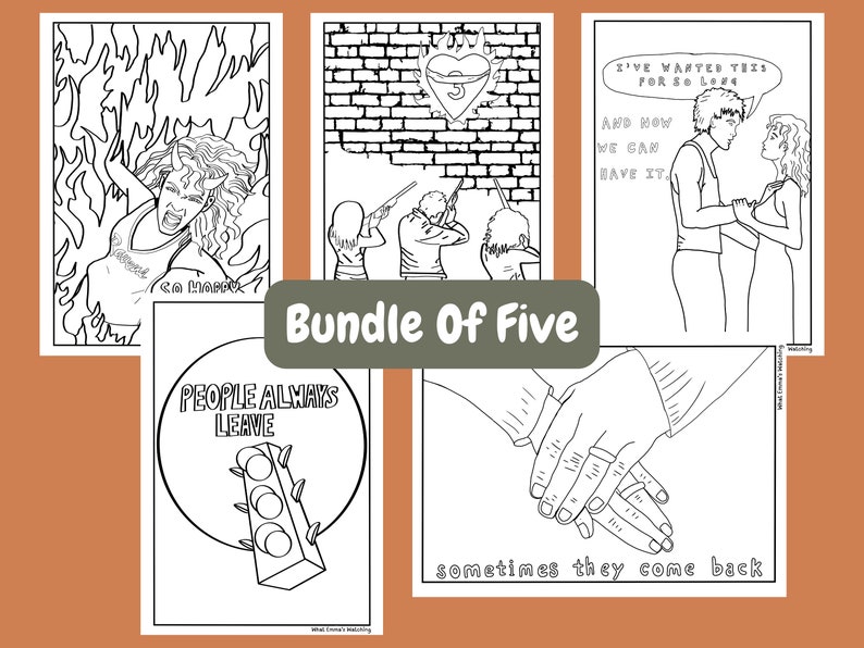 Peyton Sawyer Art Work Colouring Page Bundle One Tree Hill Inspired ...