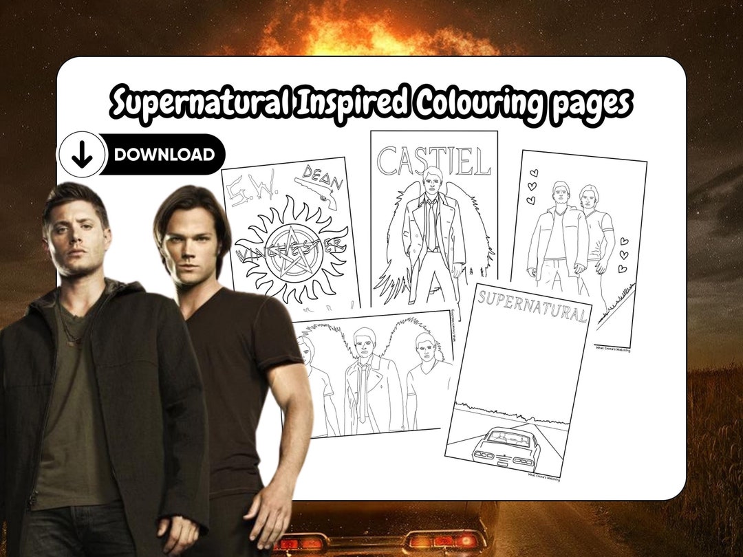 Supernatural Coloring Pages Bundle – Digital Download – Featuring Sam ...