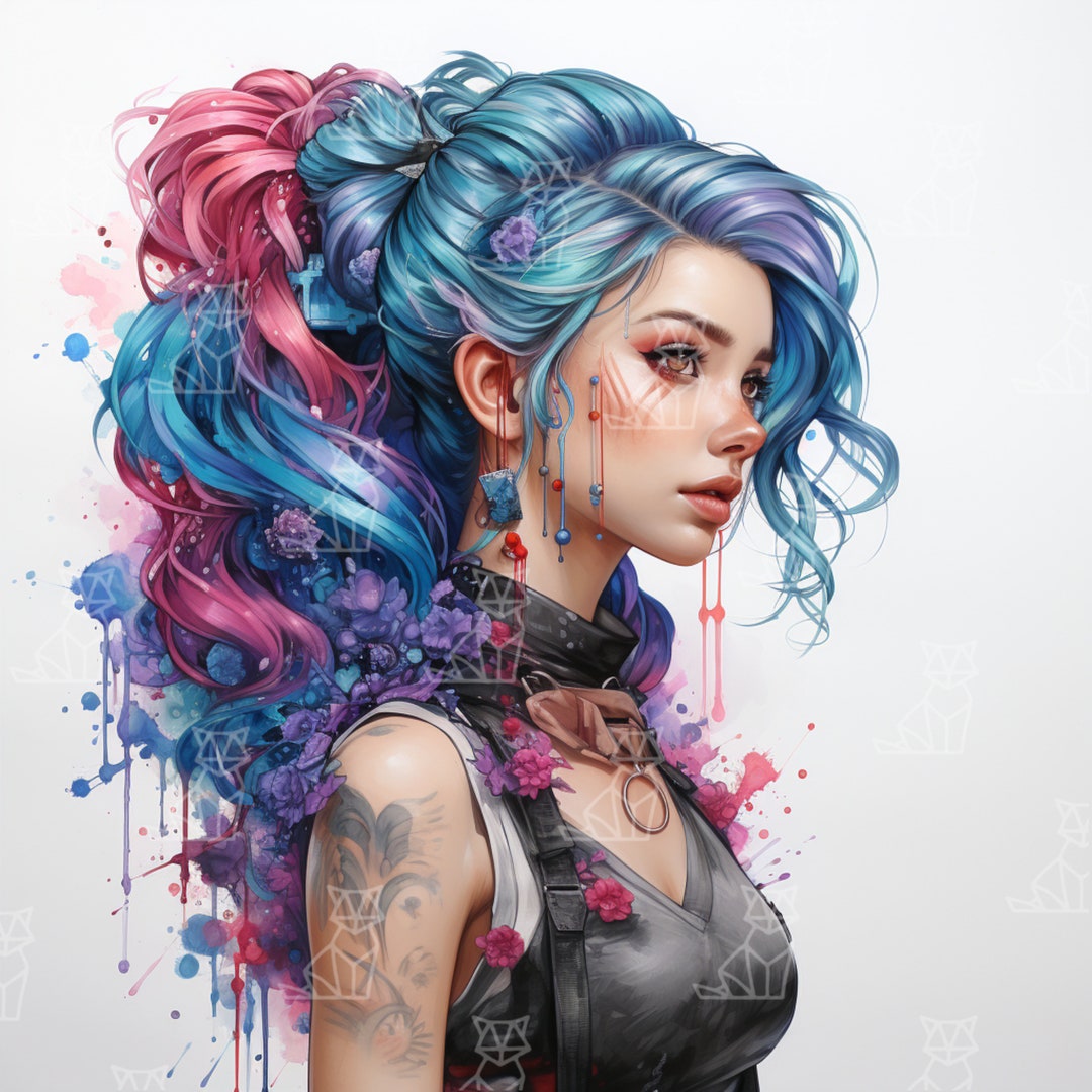 Acuarela Jinx png, Jinx png, League of Legends png, Polvo PNG Jinx ...