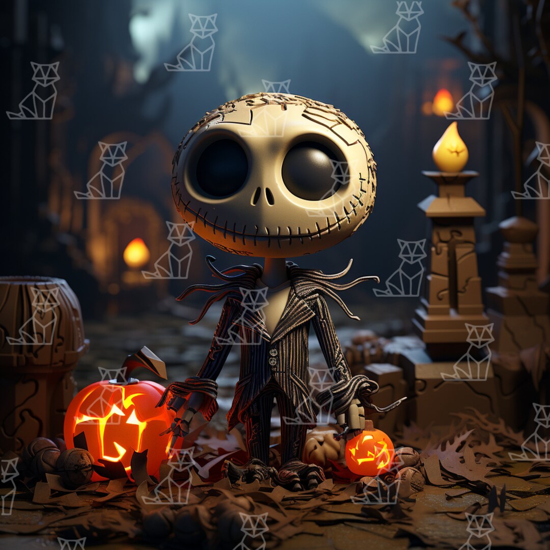 3D Jack Skellington Png, 3D Jack Png, 3D the Nightmare Before Christmas ...