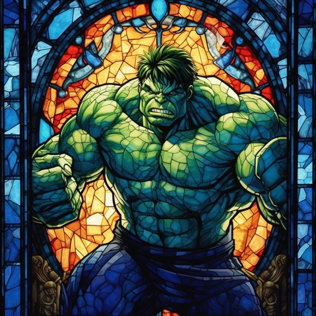Stained Glass Hulk PNG, Hulk Tumbler Design PNG, Hulk Phone Case, Hulk ...