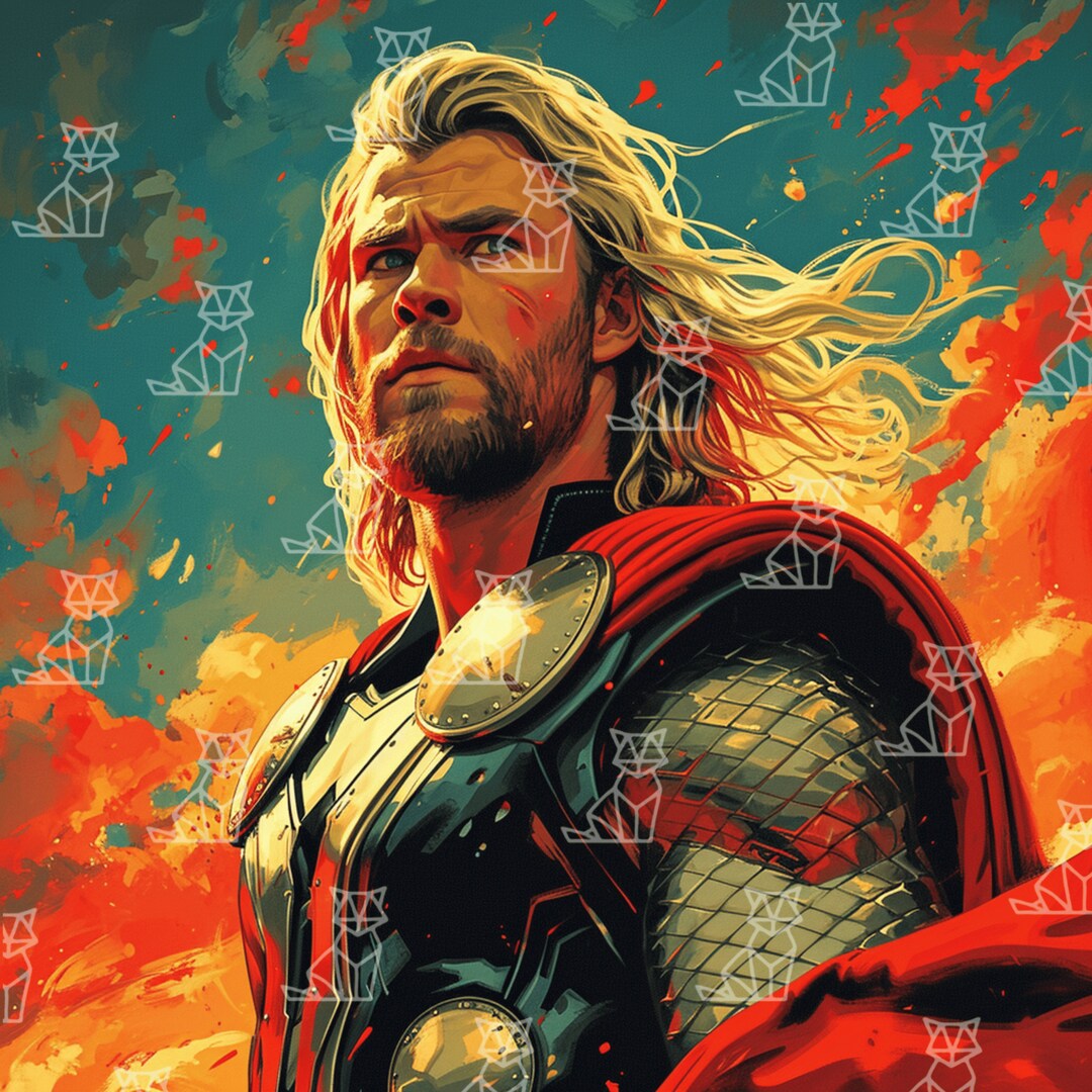 Thor Watercolor PNG, Thor Tumbler Design PNG, Thor Phone Case, Thor ...