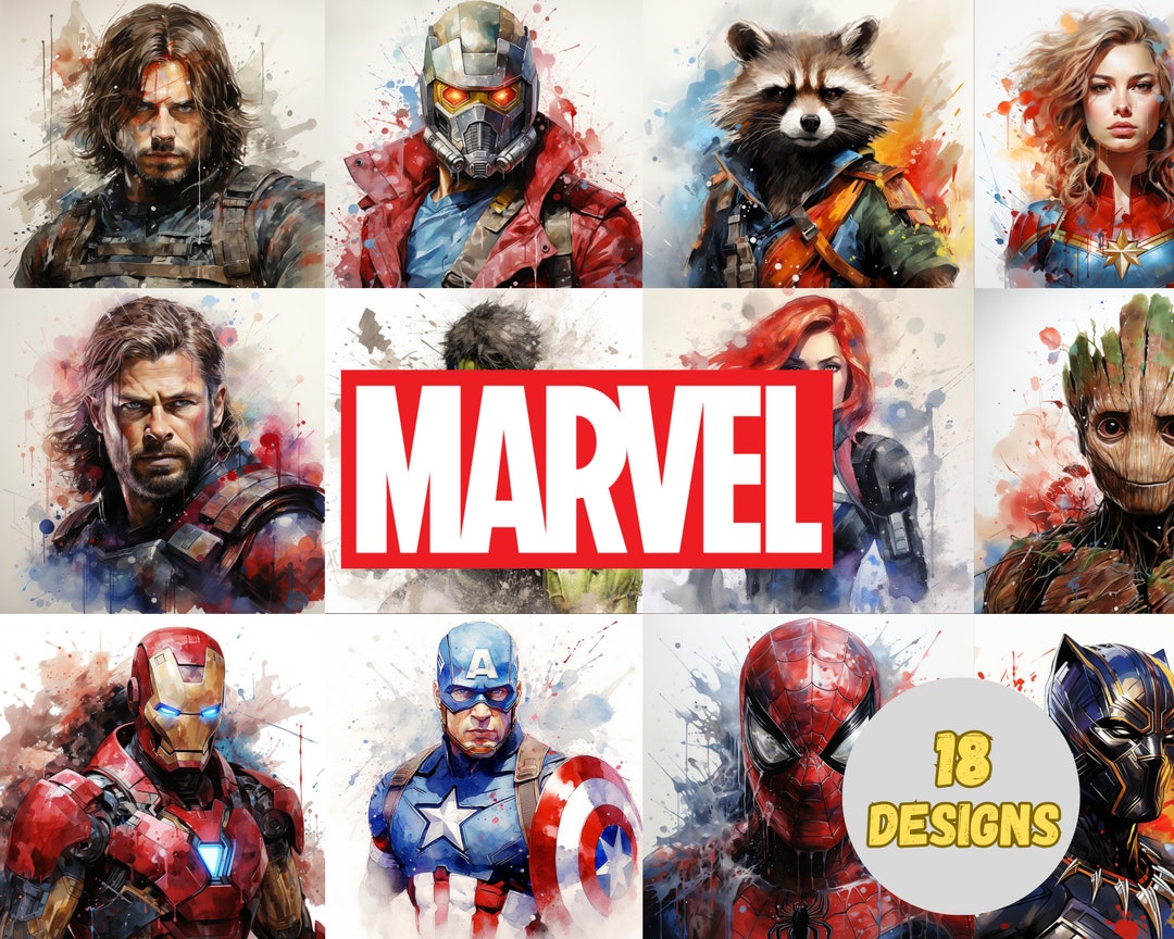 Watercolor Avengers, Avengers PNG, Avengers Tumbler Design PNG ...