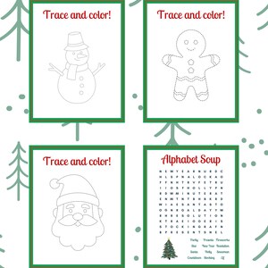 40 Christmas Activity Pages, Christmas Kids Activity Bundle With ...