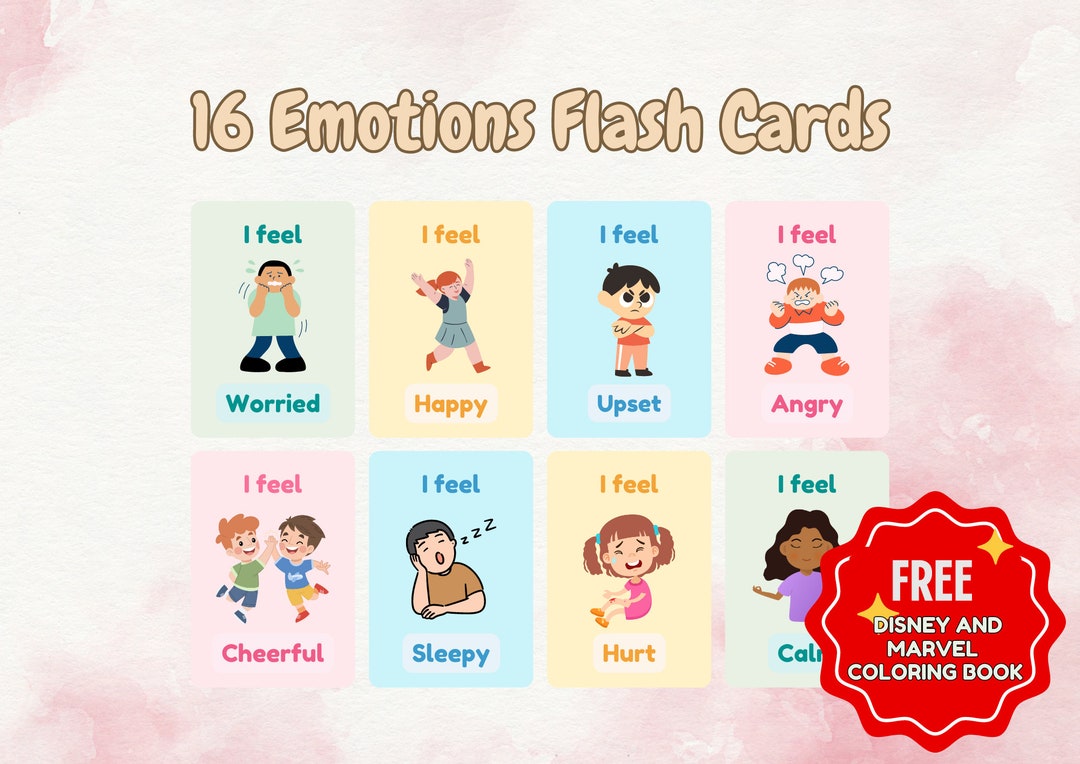 Printable Emotions Flash Cards, Classroom Decor, Preschool Early ...