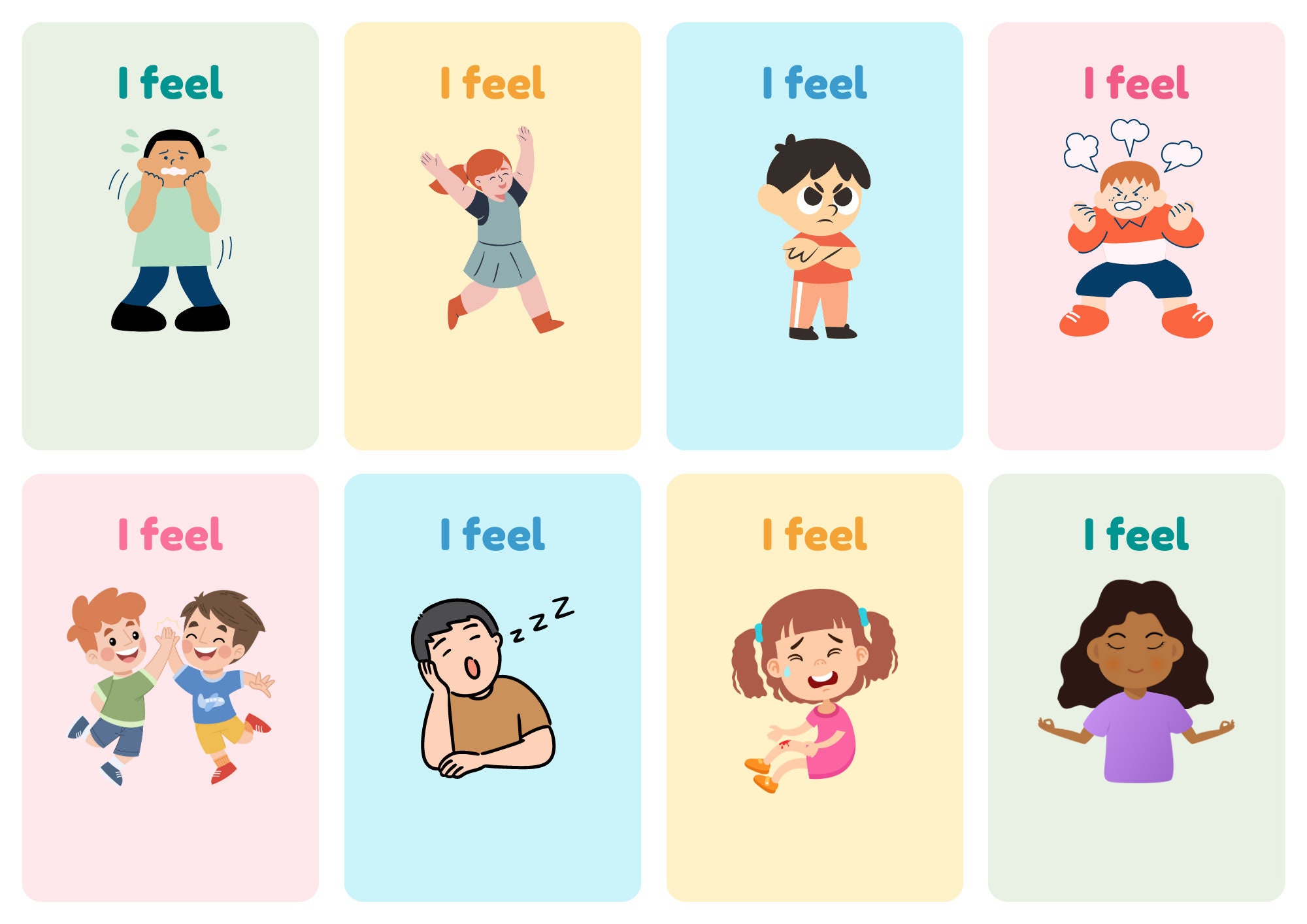 Printable Emotions Flash Cards Classroom Decor Preschool - Etsy