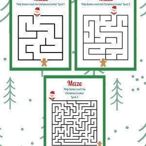 40 Christmas Activity Pages, Christmas Kids Activity Bundle With ...