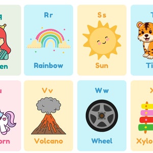 Printable Alphabet Flash Cards, Classroom Decor, Toddlers Preschool ...