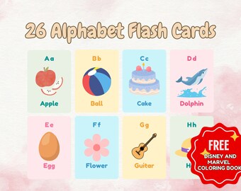 Printable Alphabet Flash Cards, Classroom Decor, Toddlers Preschool ...