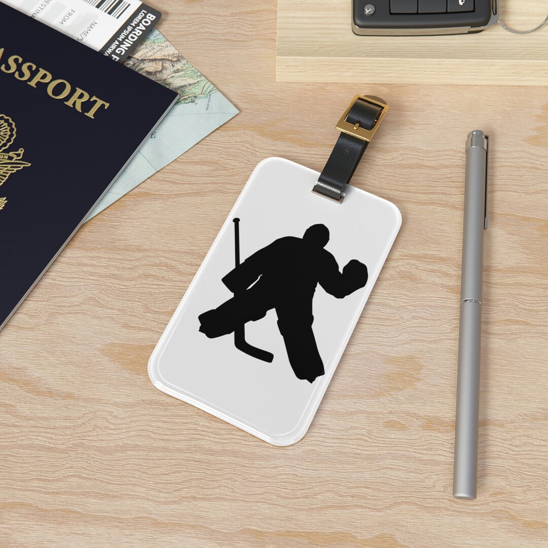 Hockey Goalie Luggage Tag - Etsy