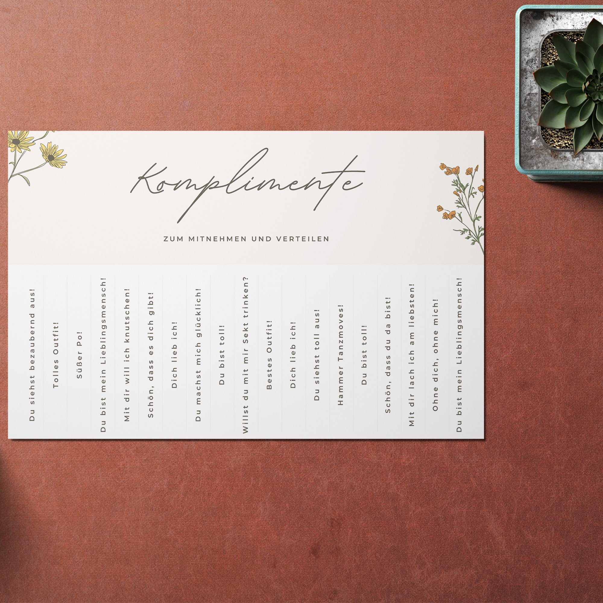 Compliments to Go Wedding Compliments Wedding Template - Etsy