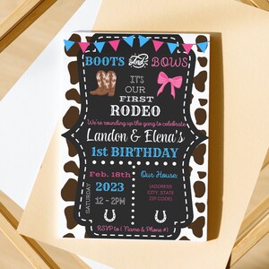 Rodeo Themed Birthday Invitation Customizable Digital - Etsy