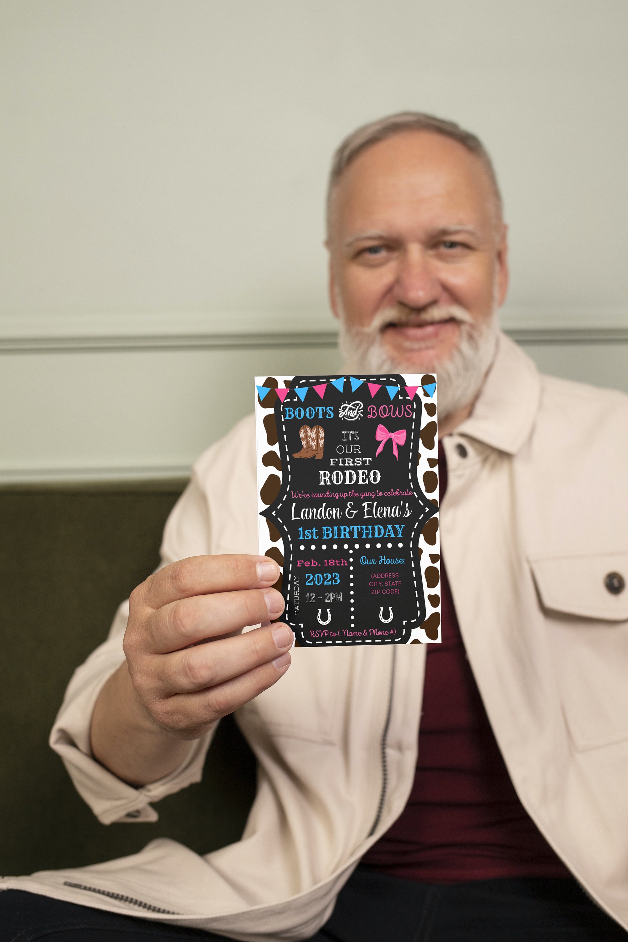 Rodeo Themed Birthday Invitation Customizable Digital - Etsy