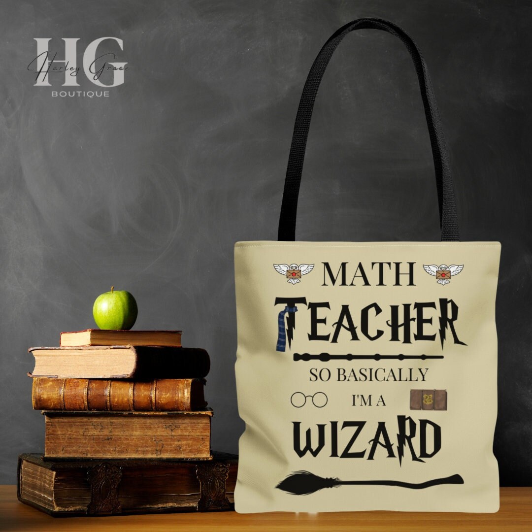 Wizard School Tote Bag Math Teacher Bag Math Teacher Gift - Etsy