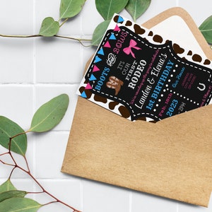 Rodeo Themed Birthday Invitation Customizable Digital - Etsy