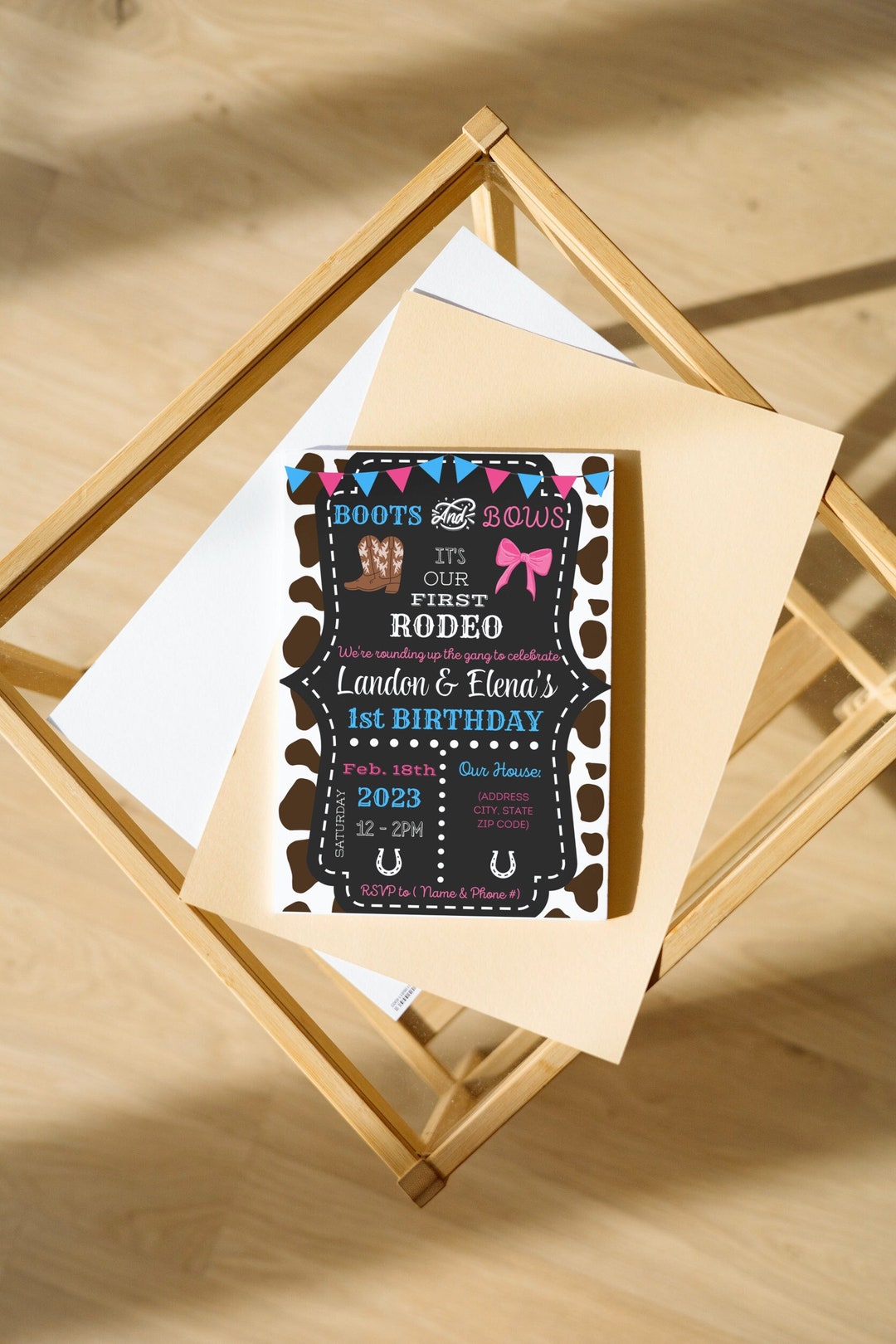 Rodeo Themed Birthday Invitation Customizable Digital - Etsy